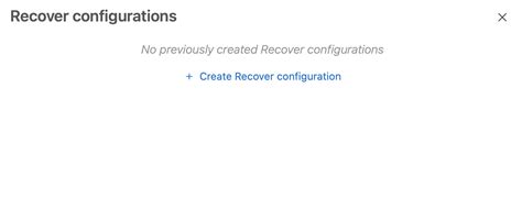 Recover User Guide