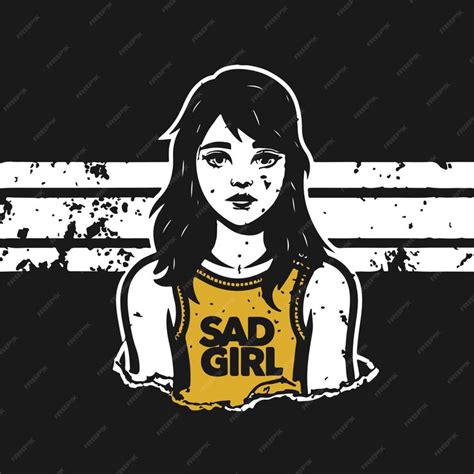 Premium Vector Sad Girl Stretwear And Edgy Logos