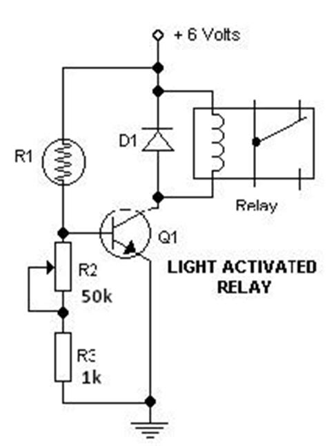 Light Dark Switch Activated Relay Circuits