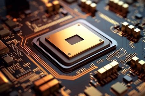 Premium Ai Image Detailed Perspective Closeup View Of Computer Processor In Motherboard