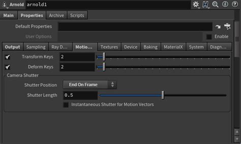 How To Overwrite Motion Blur With Htoa Rhoudini