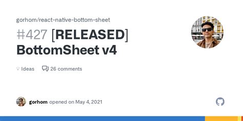 Released Bottomsheet V4 · Gorhom React Native Bottom Sheet