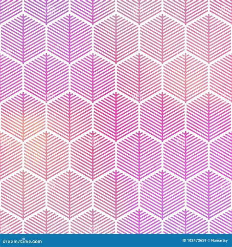 Abstract Geometric Seamless Hexagon Pattern Stock Illustration