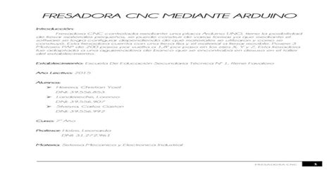 fresadora cnc mediante arduino roque pérezescuelatecnica roqueperez