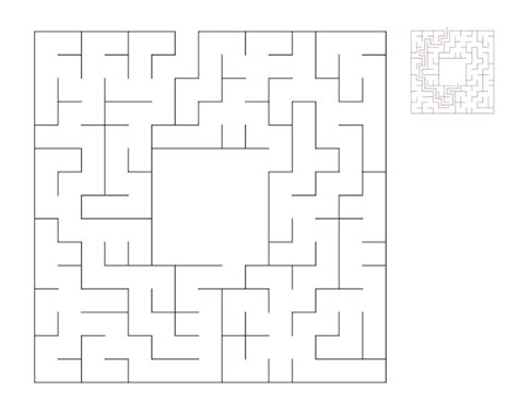 premium vector square maze logic game with labyrinths maze game a
