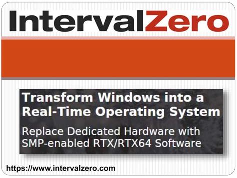 Rtx64 And Rtx Real Time Operating System Ppt