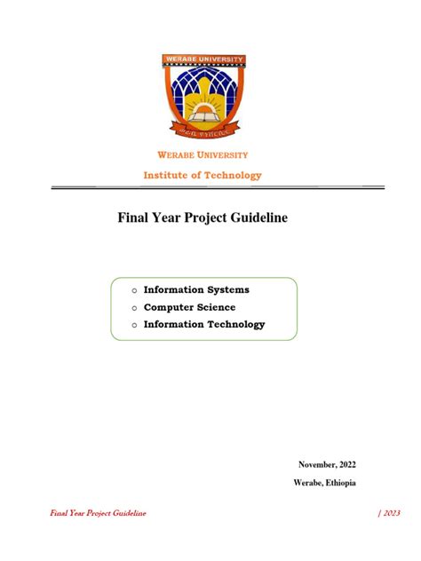 Final Year Project Guidline For Cs Is And It Pdf Use Case Databases