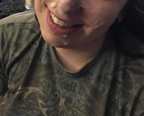All Smiles With Cum Dripping Off Her Face Scrolller