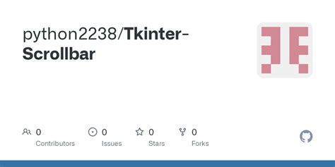 Github Python Tkinter Scrollbar