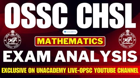 ossc chsl 2023 exam paper analysis arithmetic questions subrajit sir youtube
