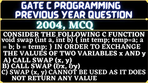 3 c programming language gate 2004 question in c programming consider the following c