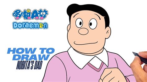 How To Draw Nobitas Dad From Doraemon Easy Anime Drawing Step By