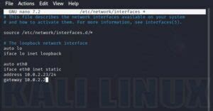 Kali Linux Set Static IP How To Configure In Ways Sysprobs