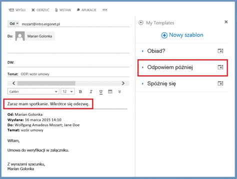 Więcej informacji na temat Microsoft Exchange można znaleźć na