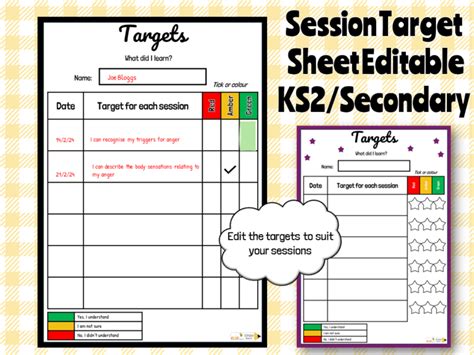 Session Target Sheet Secondary Editable Item 629 Elsa Support