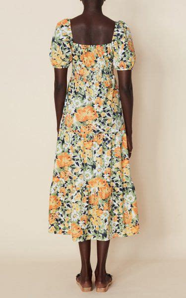 Rene Pilotta Floral Print Cotton Poplin Midi Dress By Faithfull The Brand Moda Operandi Midi
