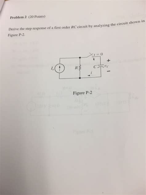 Solved Derive The Step Response Of A First Order RC Circuit Chegg