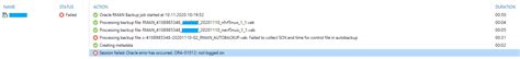 rman plugin backup ora 01012 error veeam community resource hub