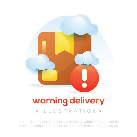 Warning Delivery Package Package Problem Vector Art At Vecteezy