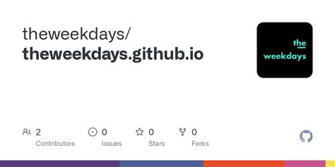 GitHub Theweekdays Theweekdays Github Io