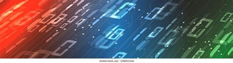 Bytes Binary Code Run Through Network Stock Vector Royalty Free