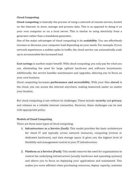 Cloud Computing Download Free Pdf Cloud Computing Platform As A Service