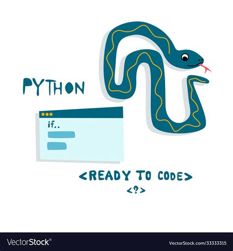 Python Code Language Sign Programming Coding Vector Image