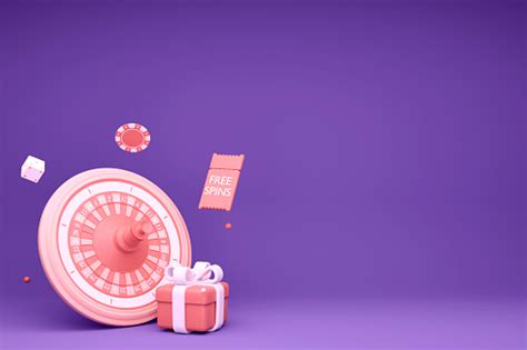 카지노 온라인 보라색 배경에 3d 룰렛 휠과 선물 상자 보라색 분홍색 베이지 색 및 흰색 색상 만화 스타일 도박 개념 디자인 3d 렌더링 그림 3차원 형태에 대한 스톡 사진