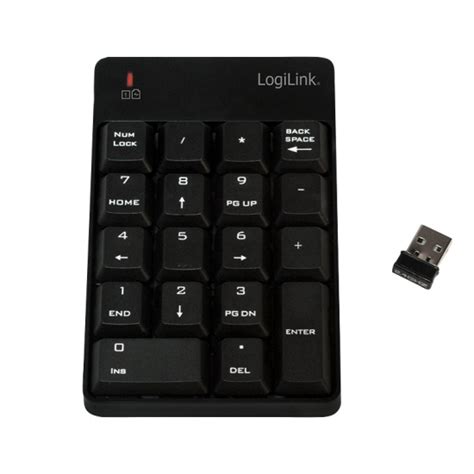 LogiLink ID Numeric Keypad Laptop RF Wireless Black