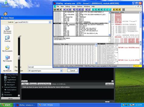 Winamp 561 Inmidi Component Heap Overflow Crash Only Windows Dos Exploit
