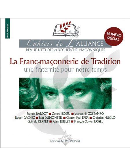 Les Cahiers De Lalliance N°15 La Franc Maconnerie De Tradition Glamf Achat Livres Numérilivre