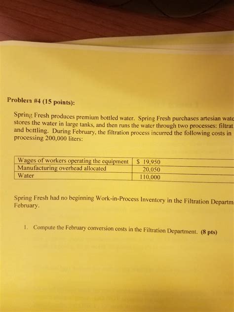 Solved Problem 4 15 Points Spring Fresh Produces Pr