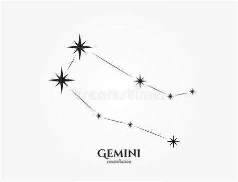 Gemini Zodiac Sign Horoscope Symbol Isolated Astrological Icon In
