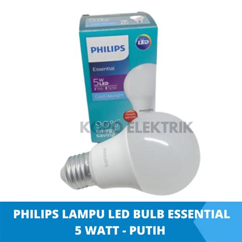 Philips Lampu Bulb LED Essential 5 Watt Lazada Indonesia