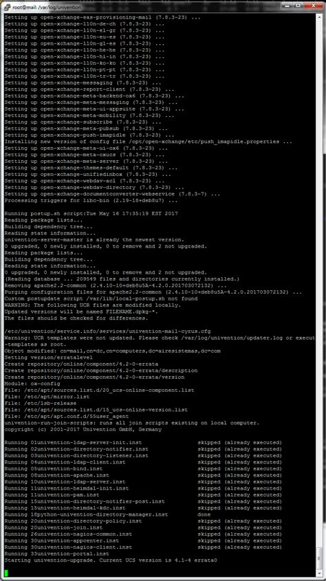 Upgrade 4 2 Error System Stalled Joinscripts Ucs Univention Corporate Server Univention Help