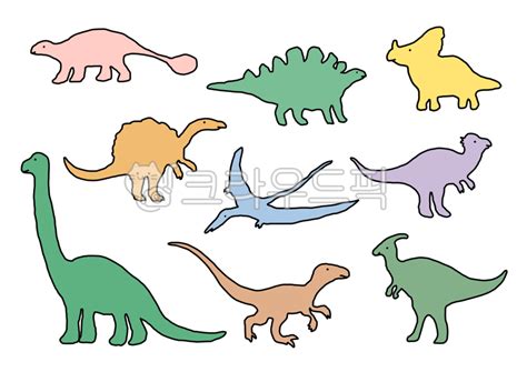 공룡 공룡일러스트 공룡그림 육식공룡 초식공룡 사진 이미지 일러스트 캘리그라피 Good Smile작가