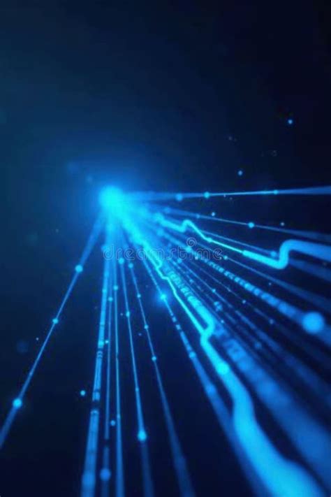 Abstract Blue Glowing Lines Forming Digital Speed Effect Web Background Ppt Technology Stock