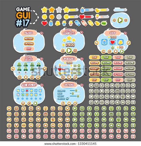 Game Gui Stock Vector Royalty Free Shutterstock