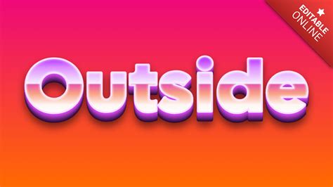 Outside Text Effect Generator TextStudio