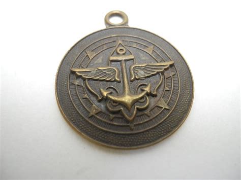 Vintage 1940s Bsa Boy Scouts Explorer Brass Compass Anchor Wings