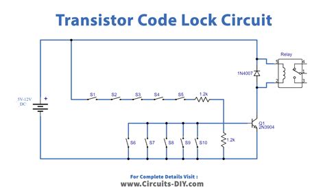 Simple One Transistor Code Lock