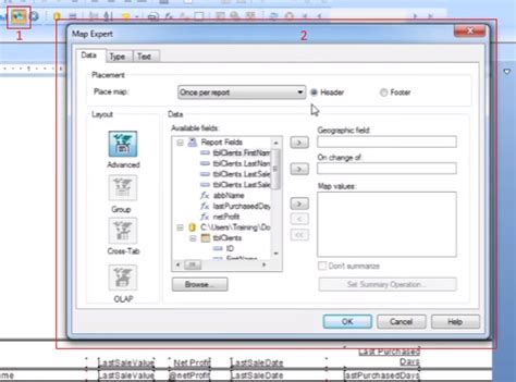 C How To Open Map Expert In Crystal Report Stack Overflow