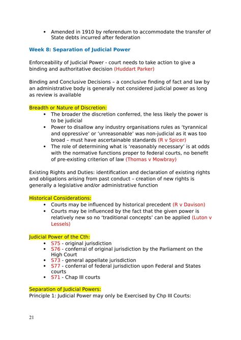 Constitutional Law Notes Llb2280 Constitutional Law Uow Thinkswap