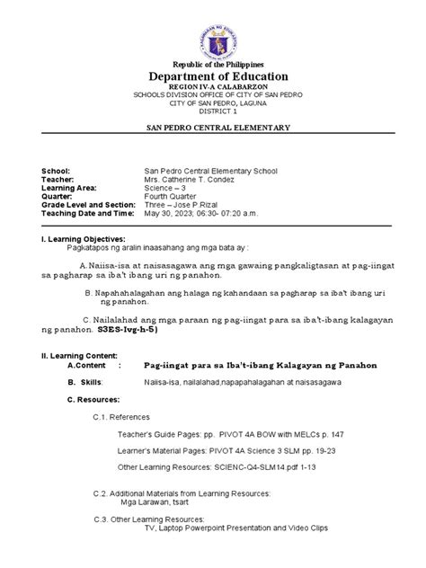 Lp Observe Science Pdf