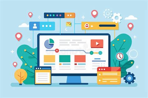 A Digital Workspace Features A Customizable Sitemap Design With Navigation Elements And