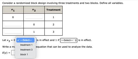 solved consider a randomized block design involving three