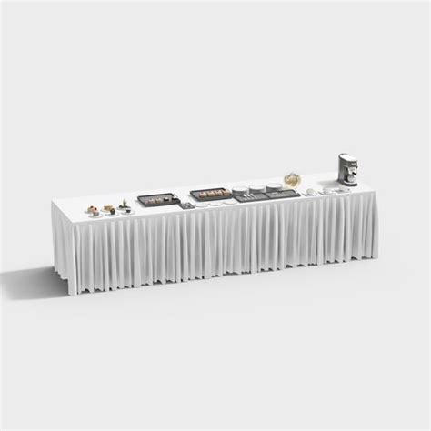 Elegant Dessert Table 3d Model For Creative Spaces
