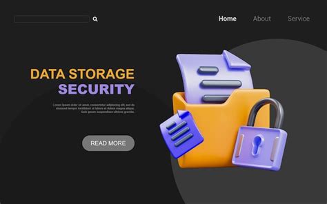 Premium Psd Document Folder With Lock Sign On Dark Background 3d Render Concept For Paper Work