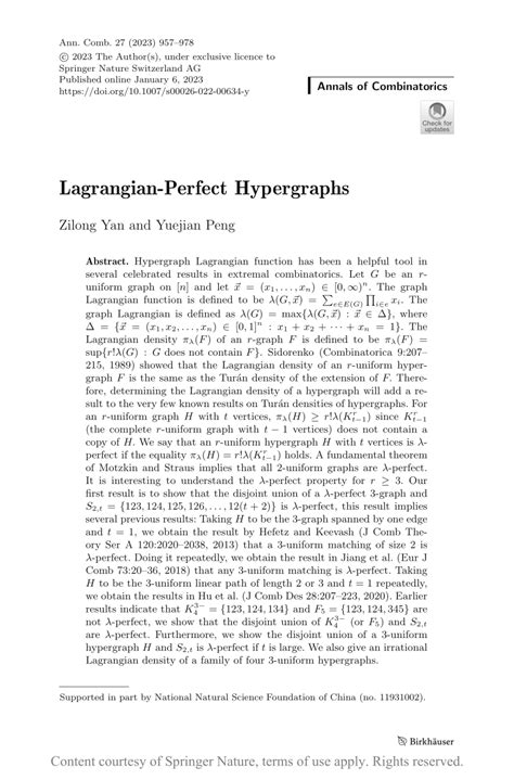 Lagrangian Perfect Hypergraphs Request Pdf