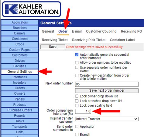 Order Comparison Tolerance